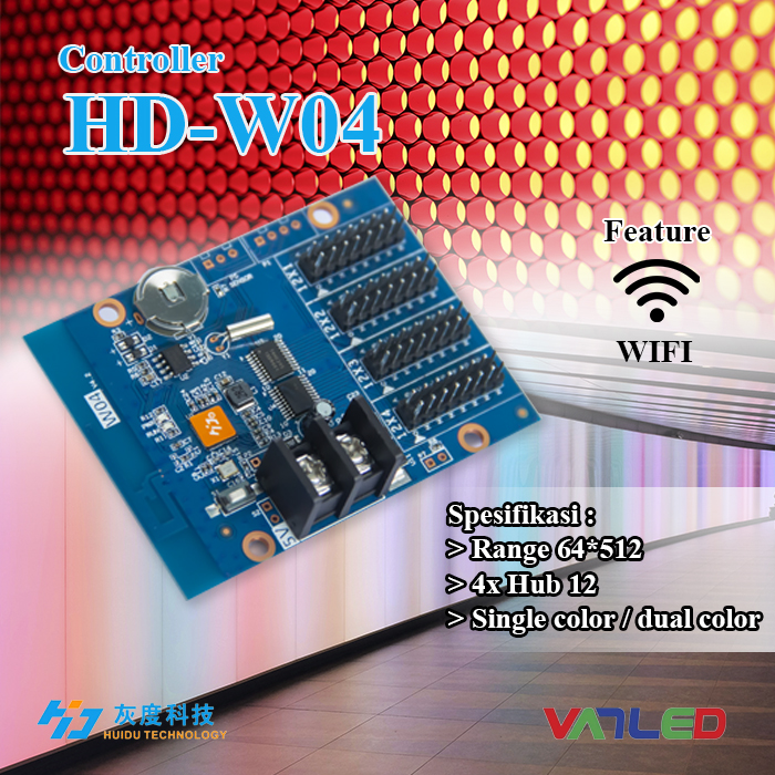 HUIDU HD W04 WIFI CONTROLLER RUNNING TEXT | VANLED.NET